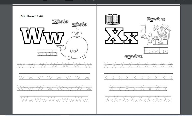 Bible Alphabet, Alphabet Tracing, ABC Tracing, Alphabet Trace, ABC ...