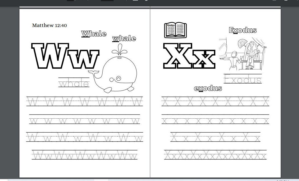 Bible Alphabet, Alphabet Tracing, ABC Tracing, Alphabet Trace, ABC ...