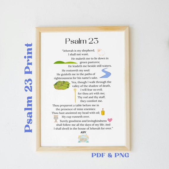 Psalm 23 Wandkunst