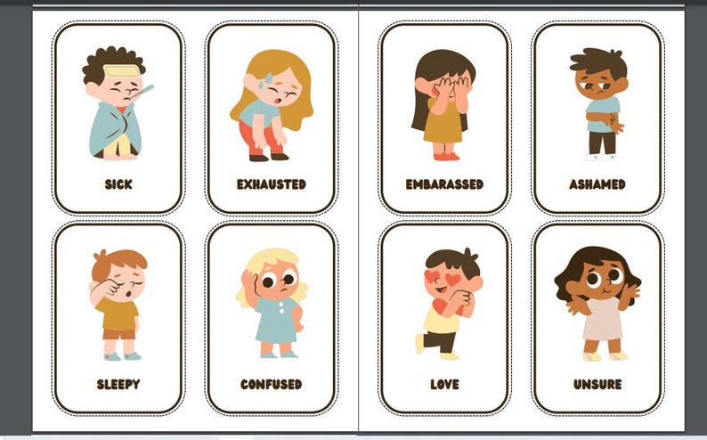 Emotions Flashcards, Feelings Flashcards, Emotions Cards, Feelings ...