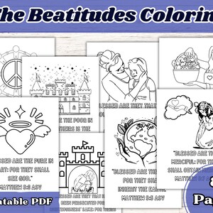 The Beatitudes, Beatitudes, Beatitudes Printable, Bible Coloring Pages ...