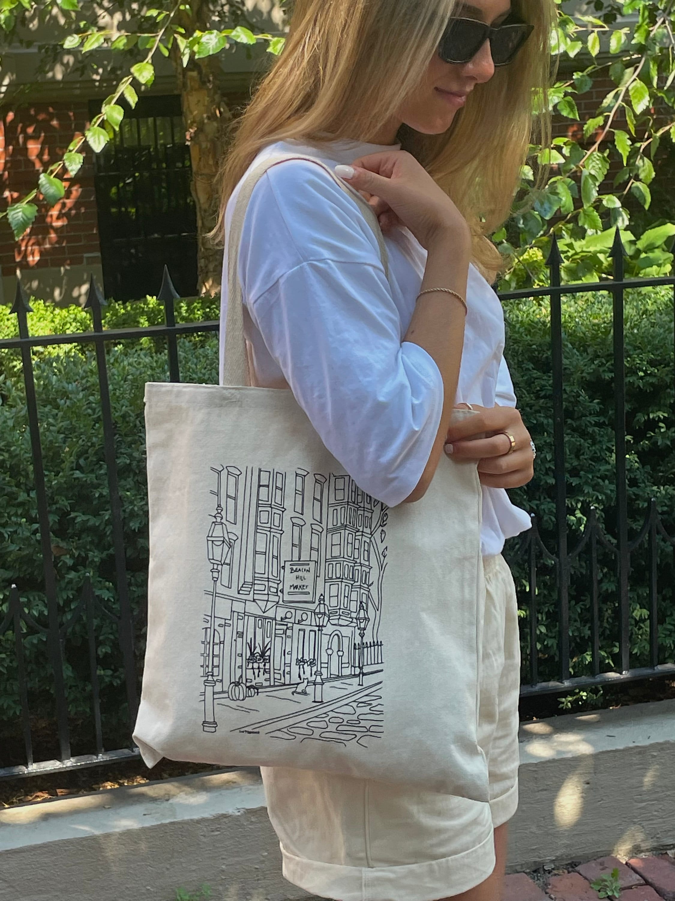 Fall in Boston Tote Bag | Boston Themed Tote Bag | Holiday Gift | Fall ...