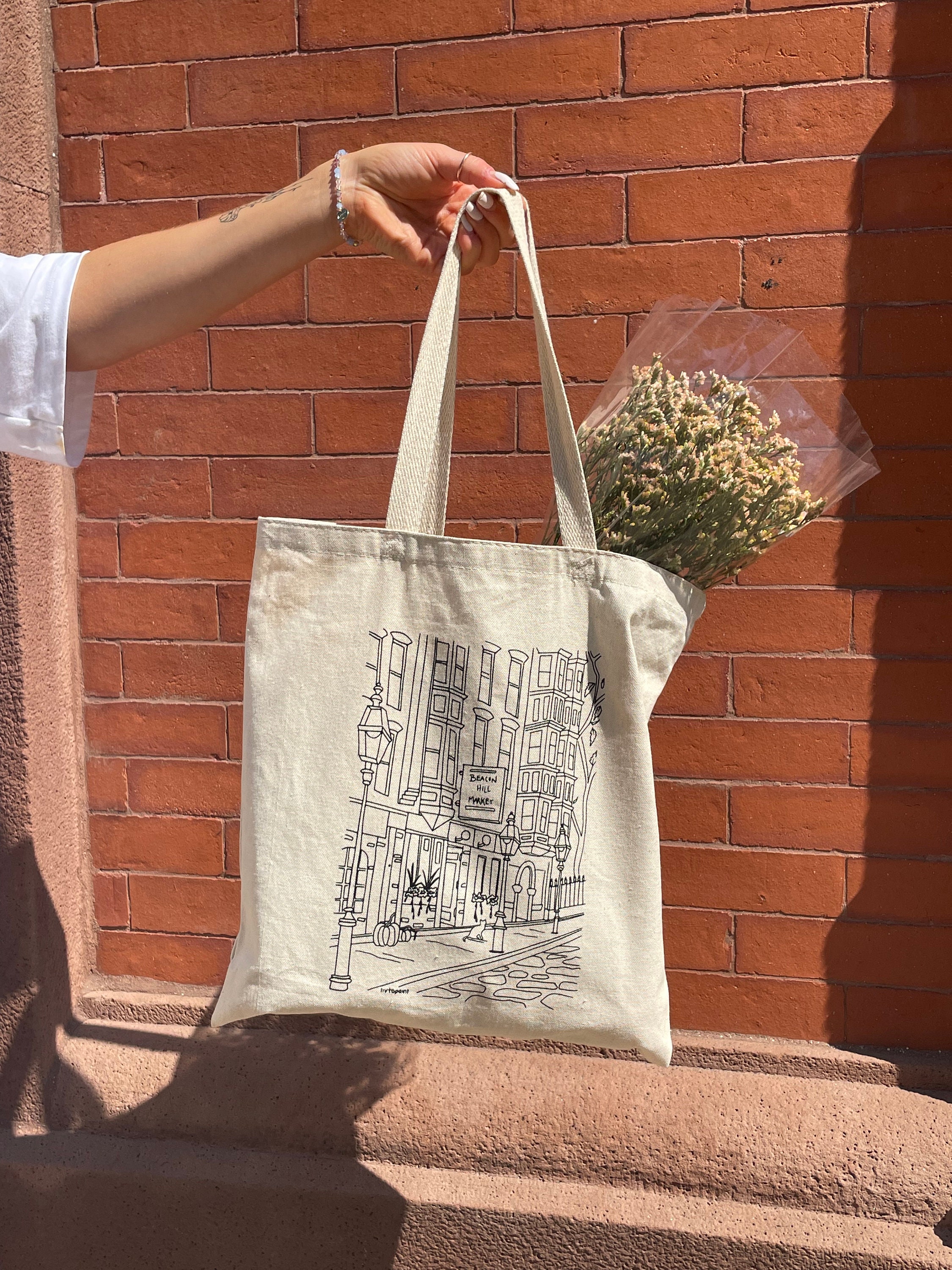 Fall in Boston Tote Bag | Boston Themed Tote Bag | Holiday Gift | Fall ...