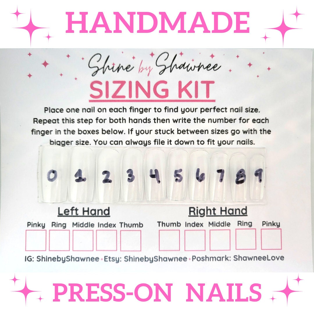 Nail Sizing Kit for Luxury Handmade Gel Press on Nails - Etsy
