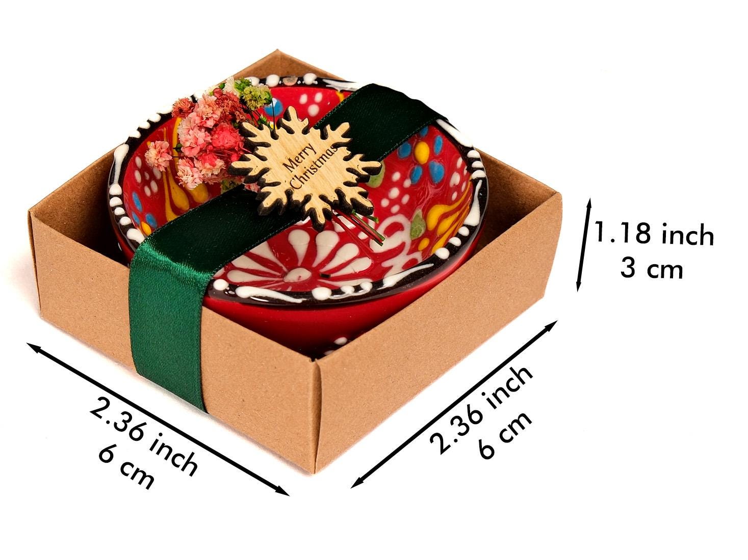 Christmas Gifts, Turkish Ceramic Bowl, Decorative Cini Bowl, Merry ...