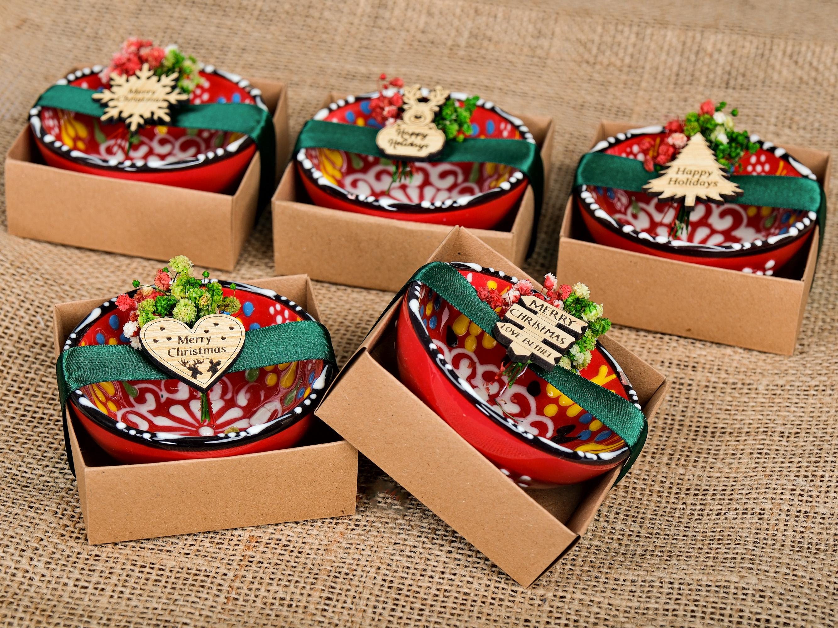 Christmas Gifts, Turkish Ceramic Bowl, Decorative Cini Bowl, Merry ...