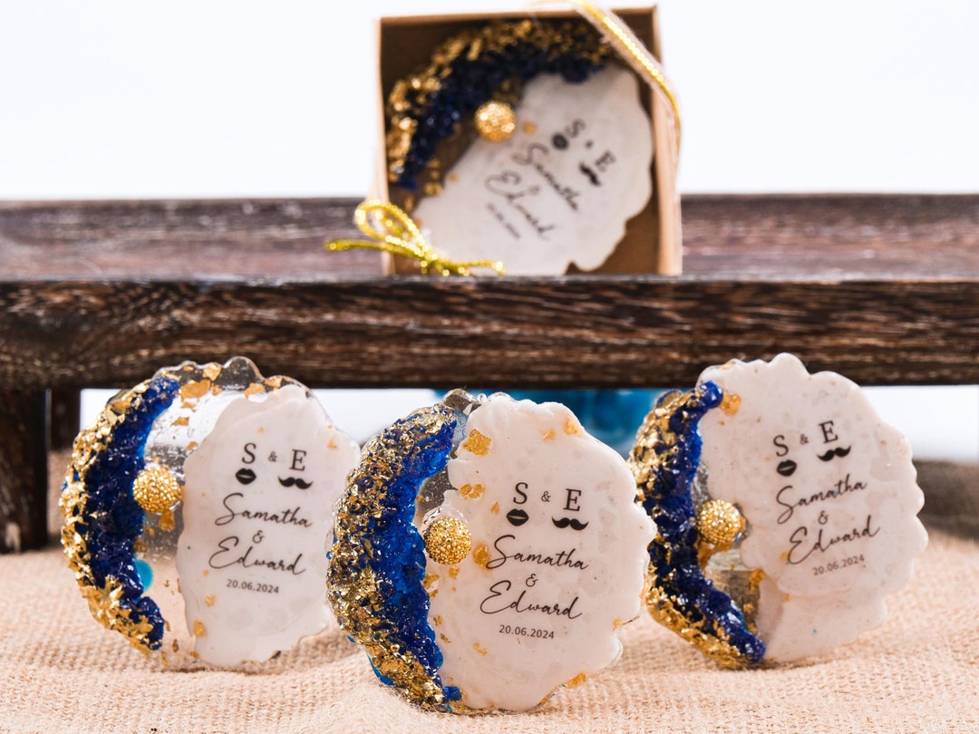 Wedding Party Favours for Guests Epoxy Resin Magnet in Bulk, Bridal ...