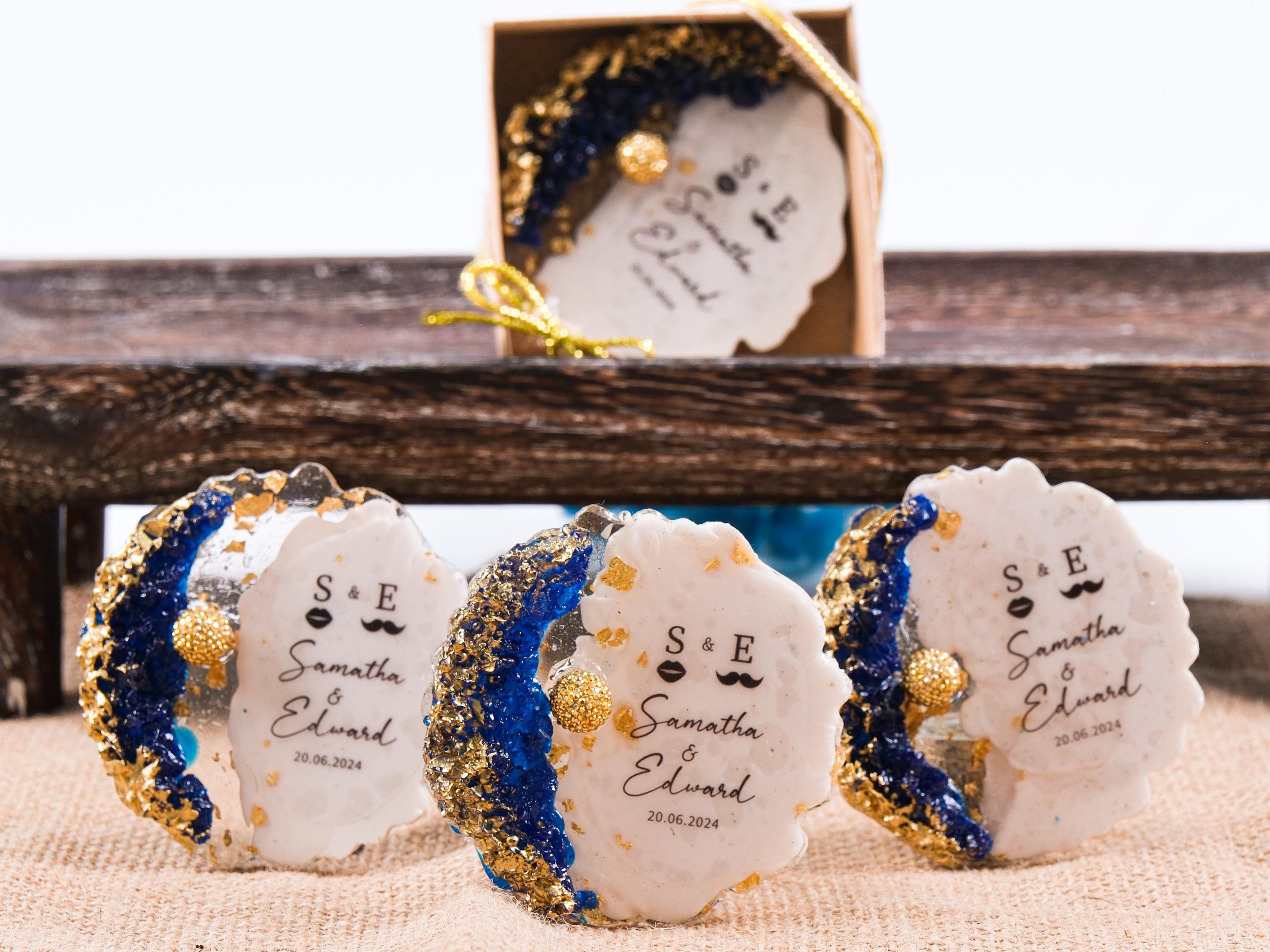 Wedding Party Favours for Guests Epoxy Resin Magnet in Bulk, Bridal ...