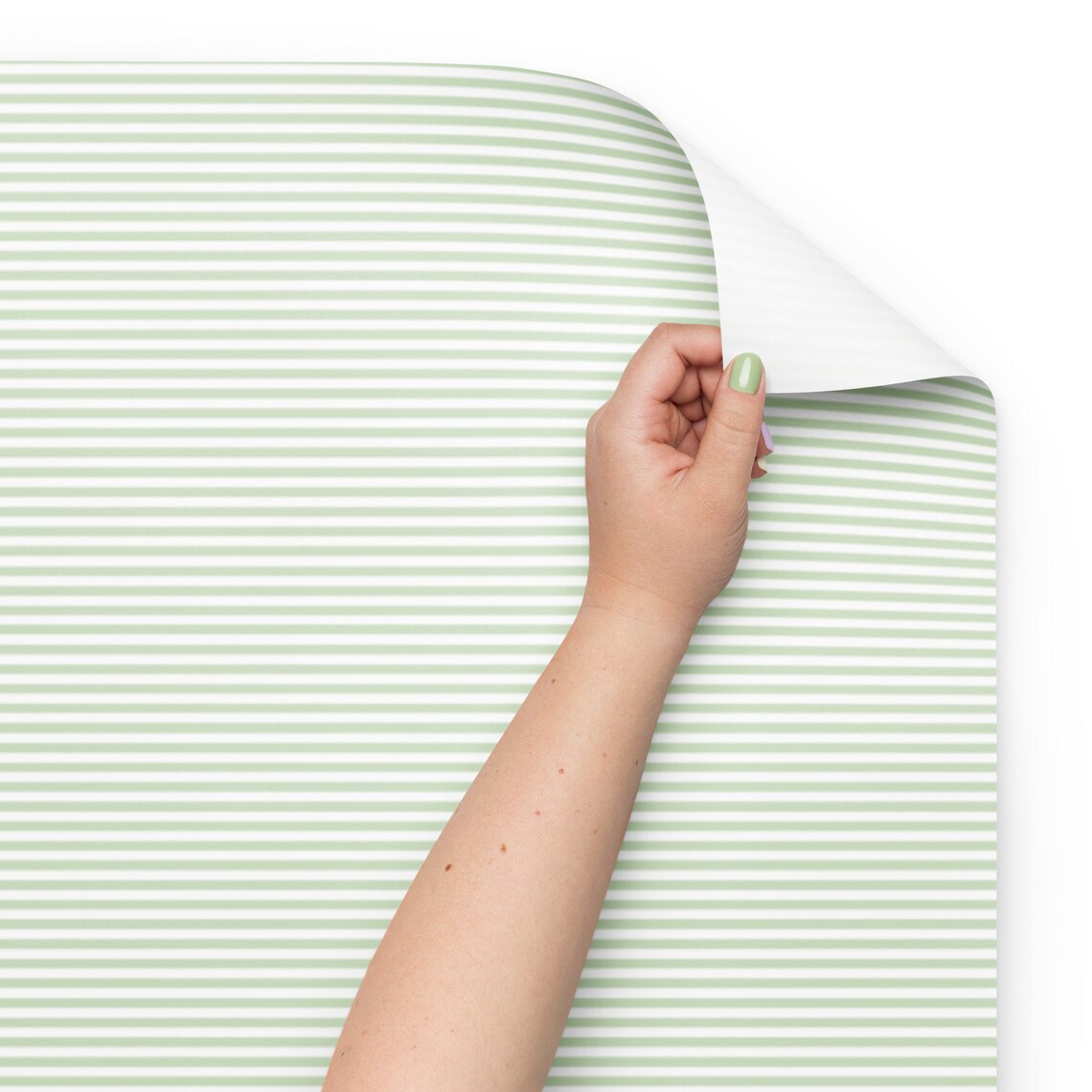 Spring Green Pinstripe Wrapping Paper - Maddenly Paperie - Etsy