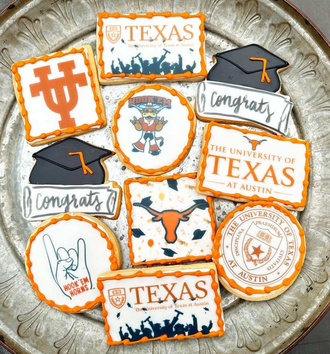 University of Texas Graduation Cookies - Etsy