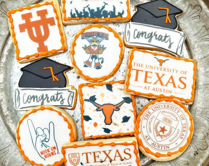 University of Texas Graduation Cookies - Etsy