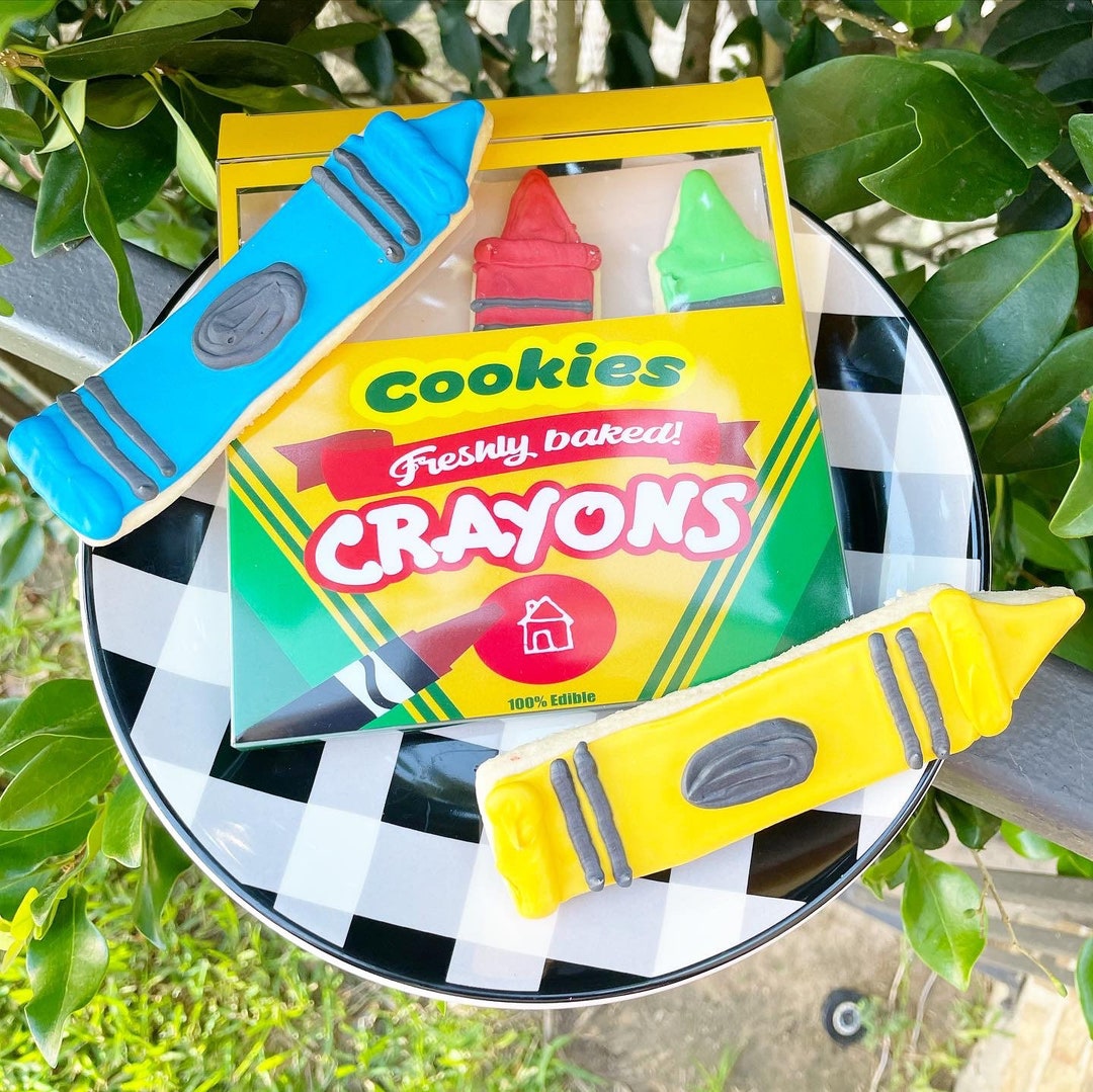 Crayon Cookie Set - Etsy