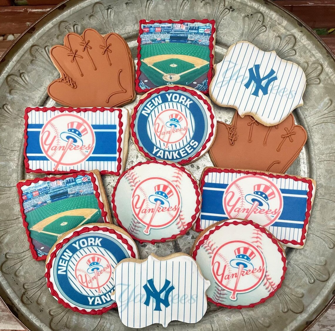 New York Yankees Cookies - Etsy