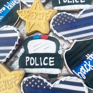 Back the Blue Police Cookies - Etsy