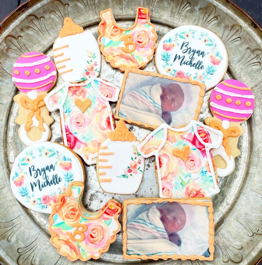 Spring Floral Baby Shower Cookies - Etsy