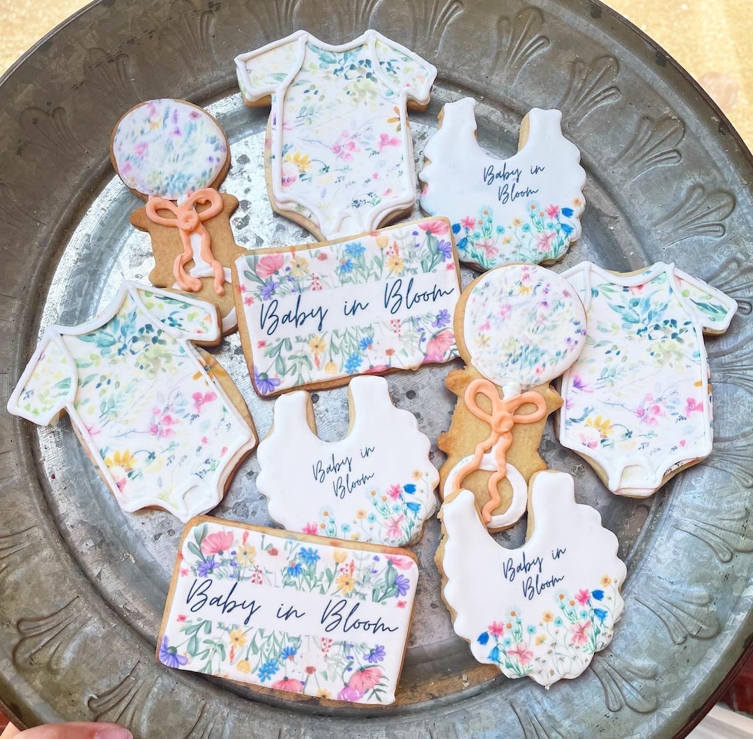 Baby in Bloom Cookies - Etsy