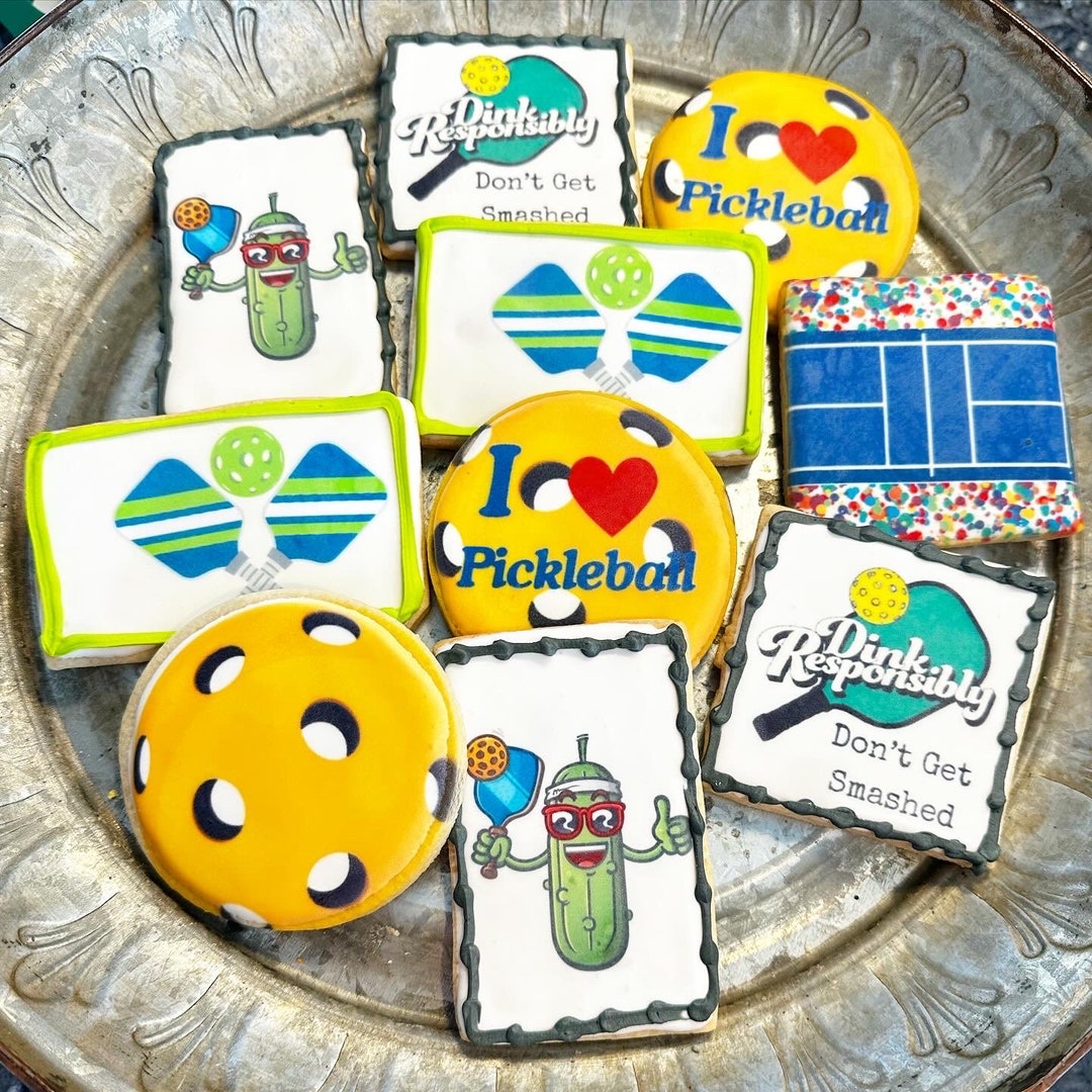 Pickleball Cookies - Etsy