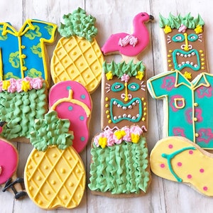Hawaiian Luau Cookies - Etsy