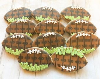 Football Themed Sugar Cookies Decorated Football Cookies Football Watch ...