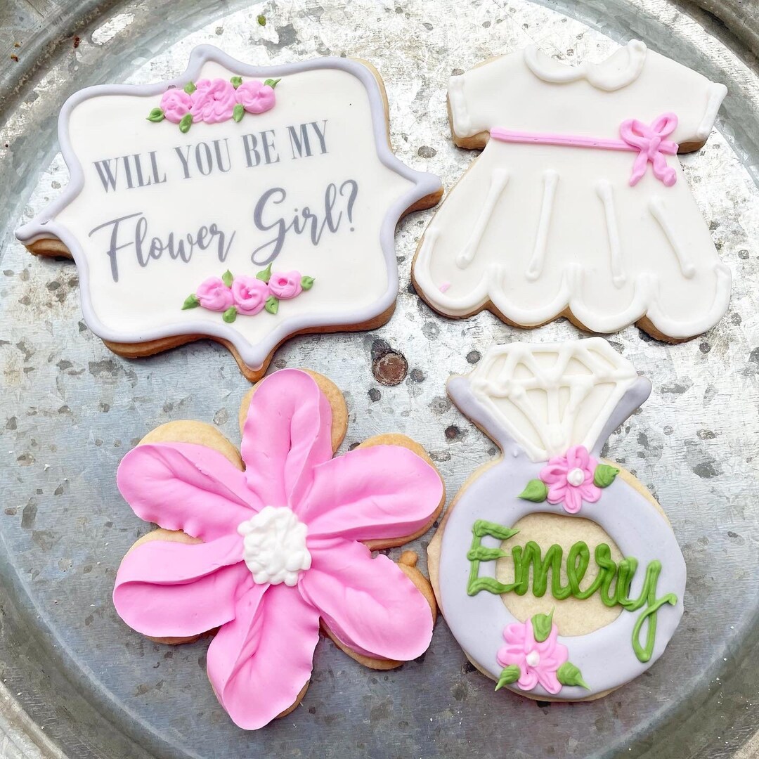 Flower Girl Proposal Cookies - Etsy