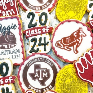 Texas A&M Graduation Cookies - Etsy