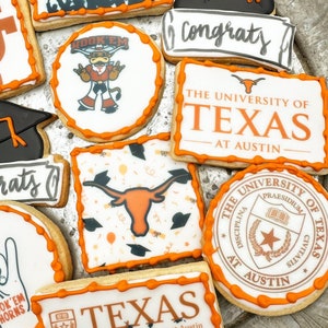 University of Texas Graduation Cookies - Etsy