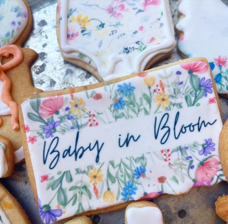 Baby in Bloom Cookies - Etsy