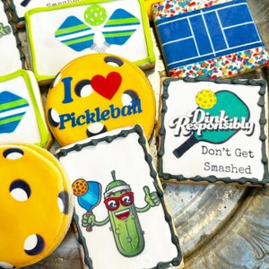 Pickleball Cookies - Etsy