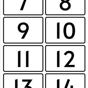 Number Flashcards 0-50 Printable - Etsy