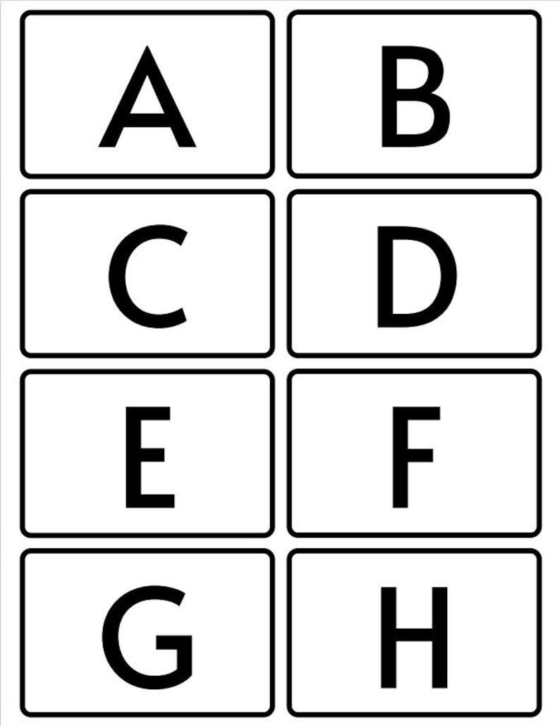 ABC Alphabet Printable Flashcards Upper Case Lower Case - Etsy Canada