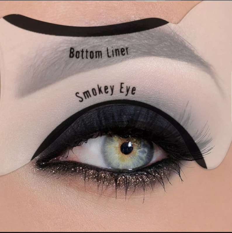 2pcs Stencil Eyeshadow Guide, Smokey Cat, Quick Eye Makeup Tool Set - Etsy
