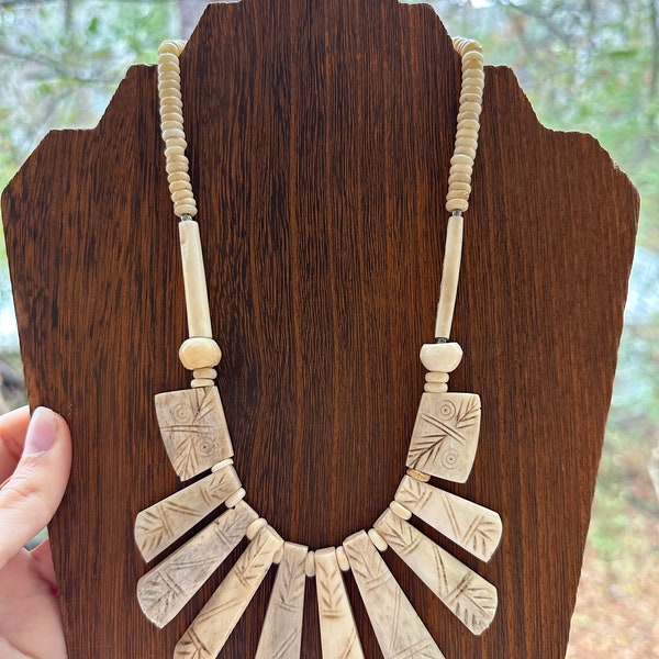 Tribal Bone Necklace - Etsy