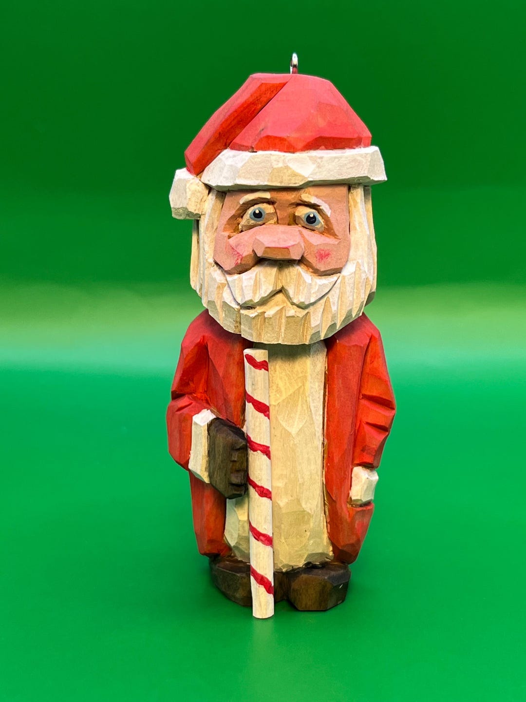 Hand Carved Wooden Santa Claus - Etsy