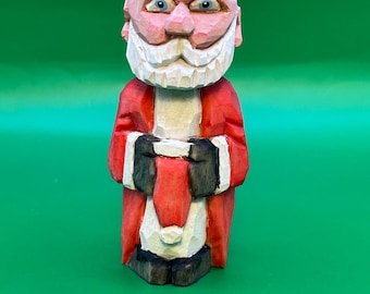 Hand Carved Wooden Santa Claus Christmas Ornament - Etsy