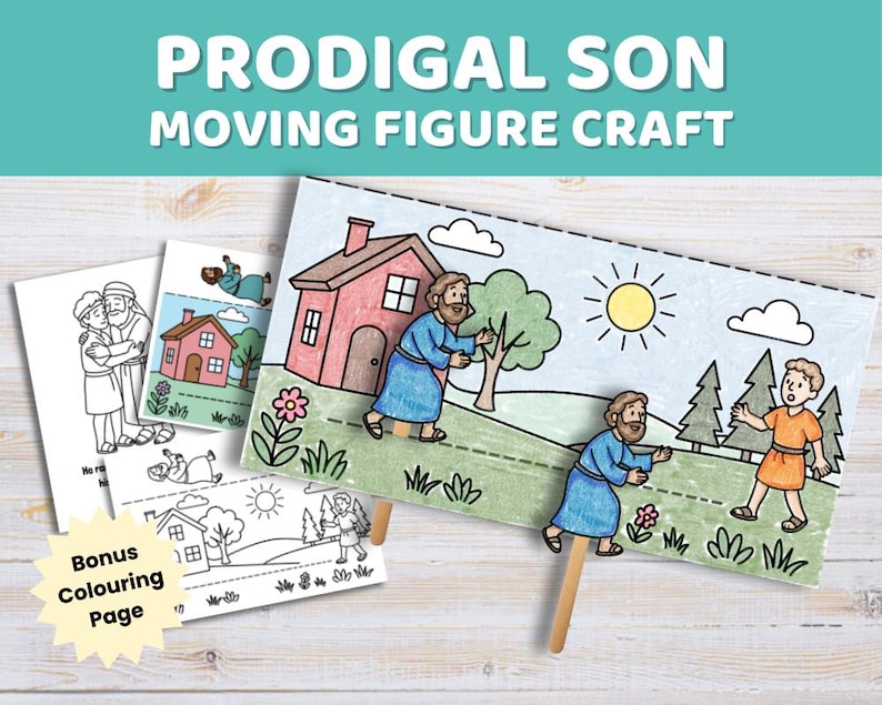 Prodigal Son Parable Craft for Kids Featuring a Moving Figure Activity ...