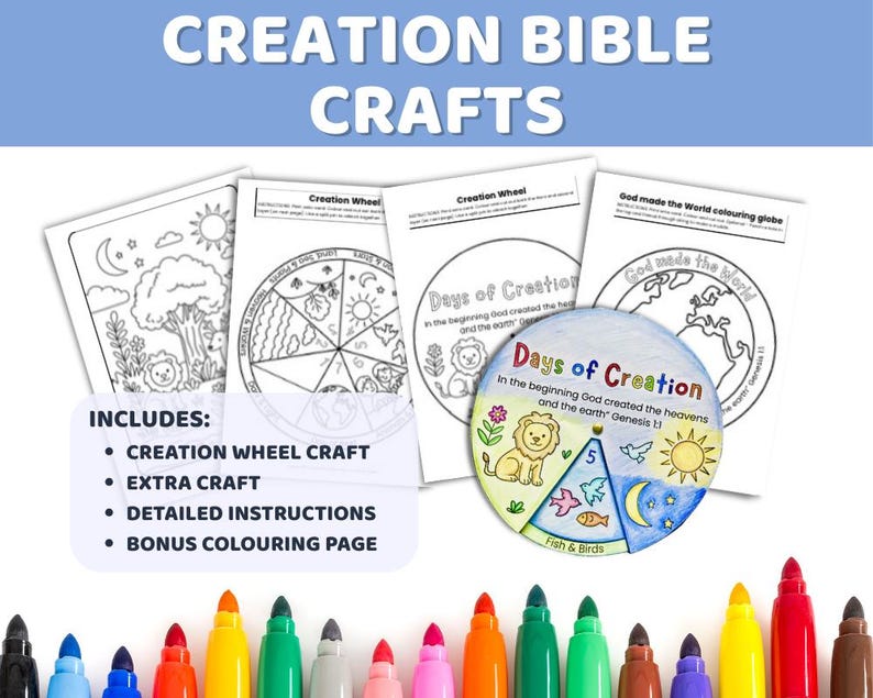 Creation Bible Crafts for Kids – Creation Wheel, Sunday School Activity ...