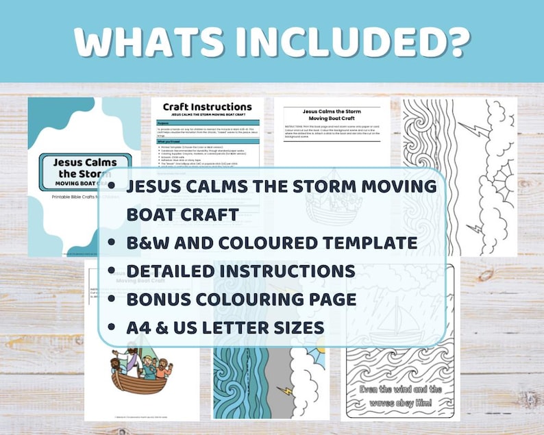 Jesus Calms the Storm Craft for Kids | Moving Boat Bible Activity ...