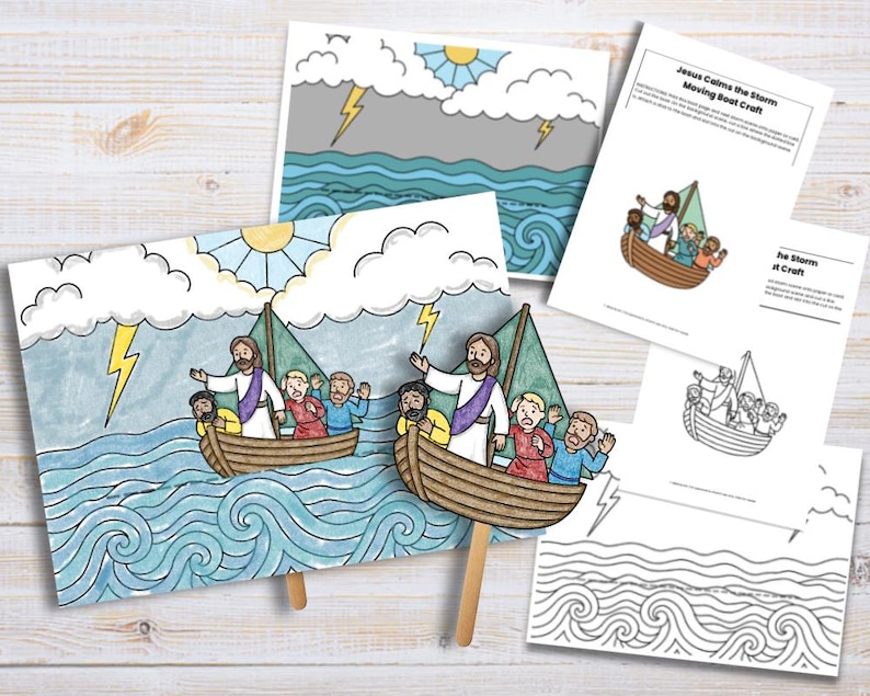 Jesus Calms the Storm Craft for Kids | Moving Boat Bible Activity ...