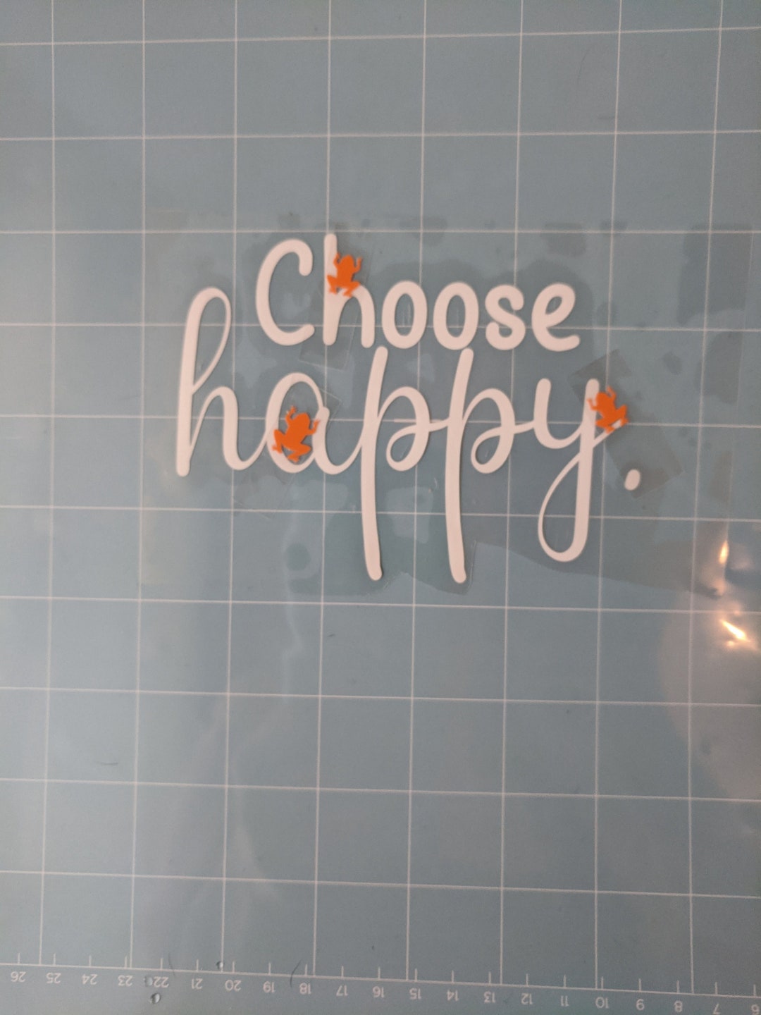 Teacher Orange Frog Iron On, Orange Frog Iron on Decal, Be Happy With ...