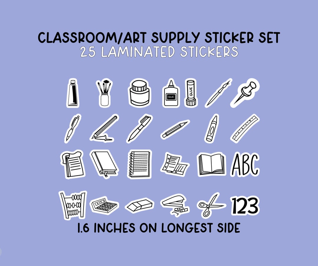 Art Bin Label Sticker Set, Teacher Supply Labels, Art Stickers, Teacher ...