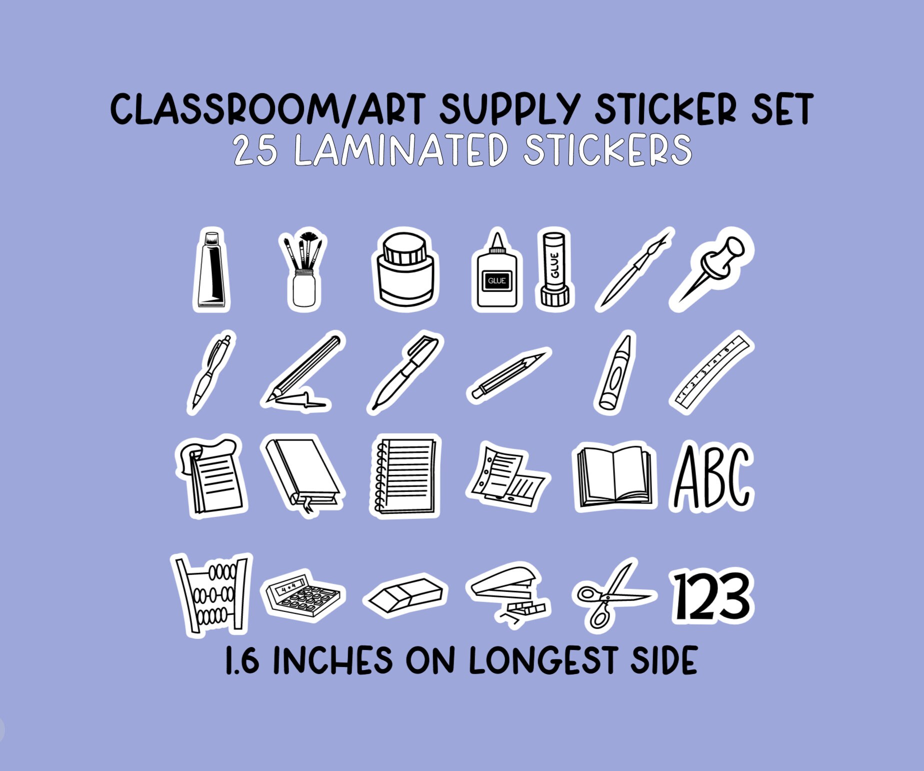Art Bin Label Sticker Set, Teacher Supply Labels, Art Stickers, Teacher ...