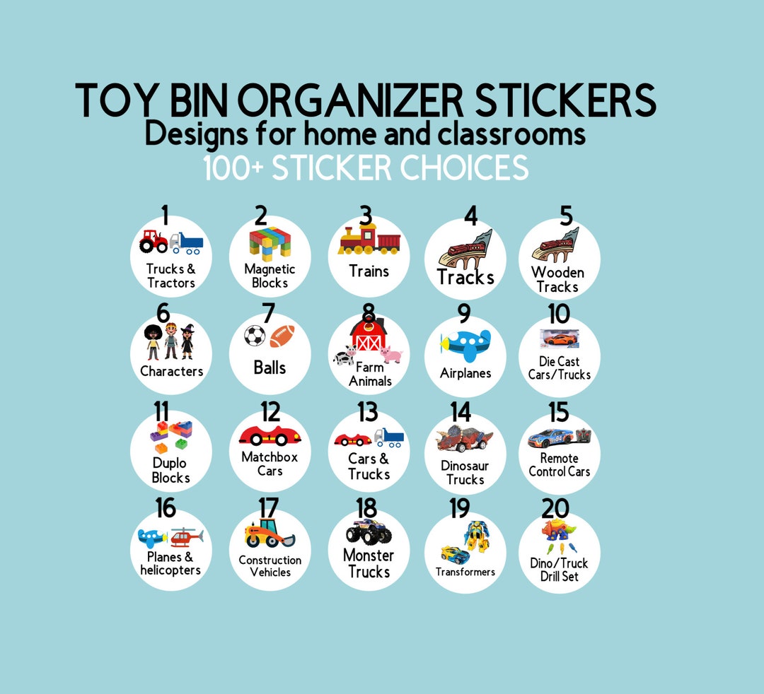 Toy Bin Organizer Stickers: Classroom & Playroom Labels - Etsy