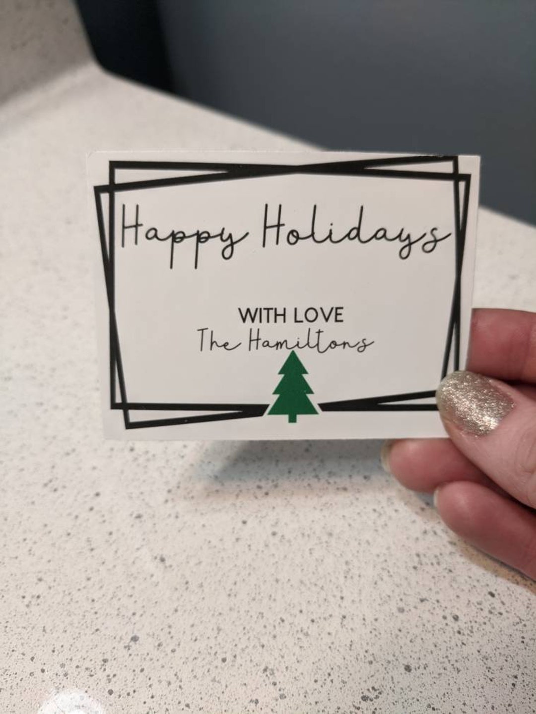 Personalized Happy Holiday Gift Labels Set, Christmas Labels, Christmas ...