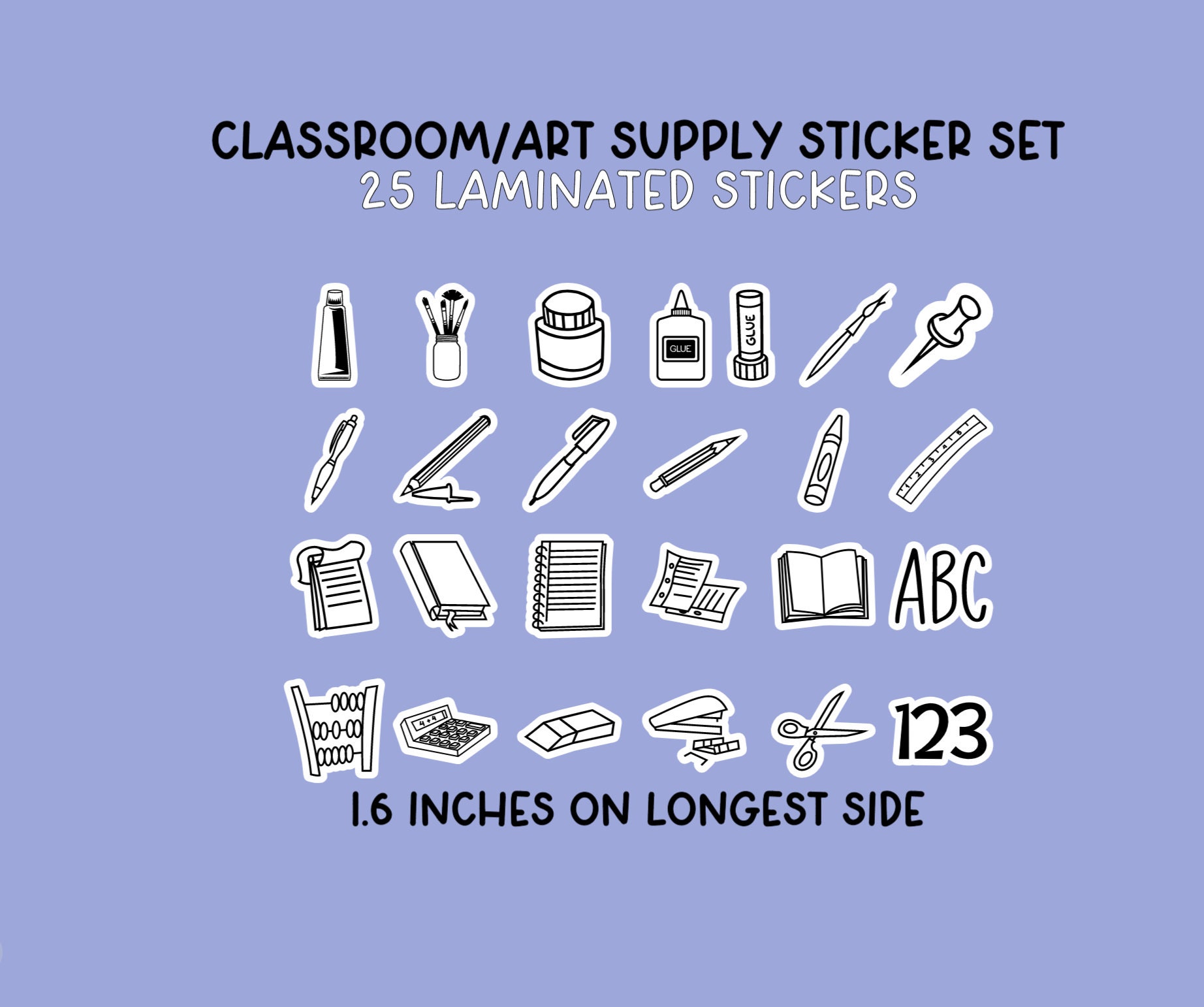 Art Bin Label Sticker Set, Teacher Supply Labels, Art Stickers, Teacher ...