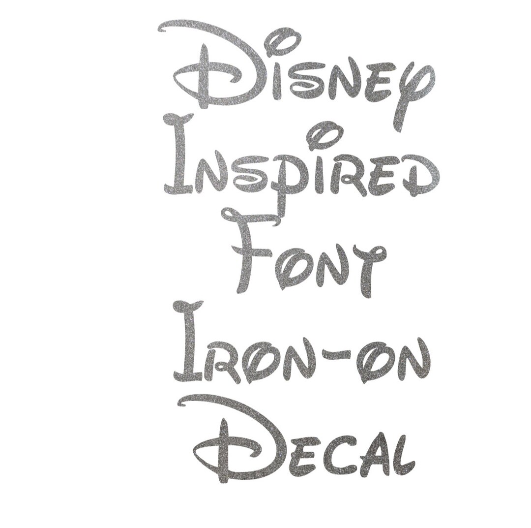 Name Disney Inspired Font Heat Transfer Patches - Etsy