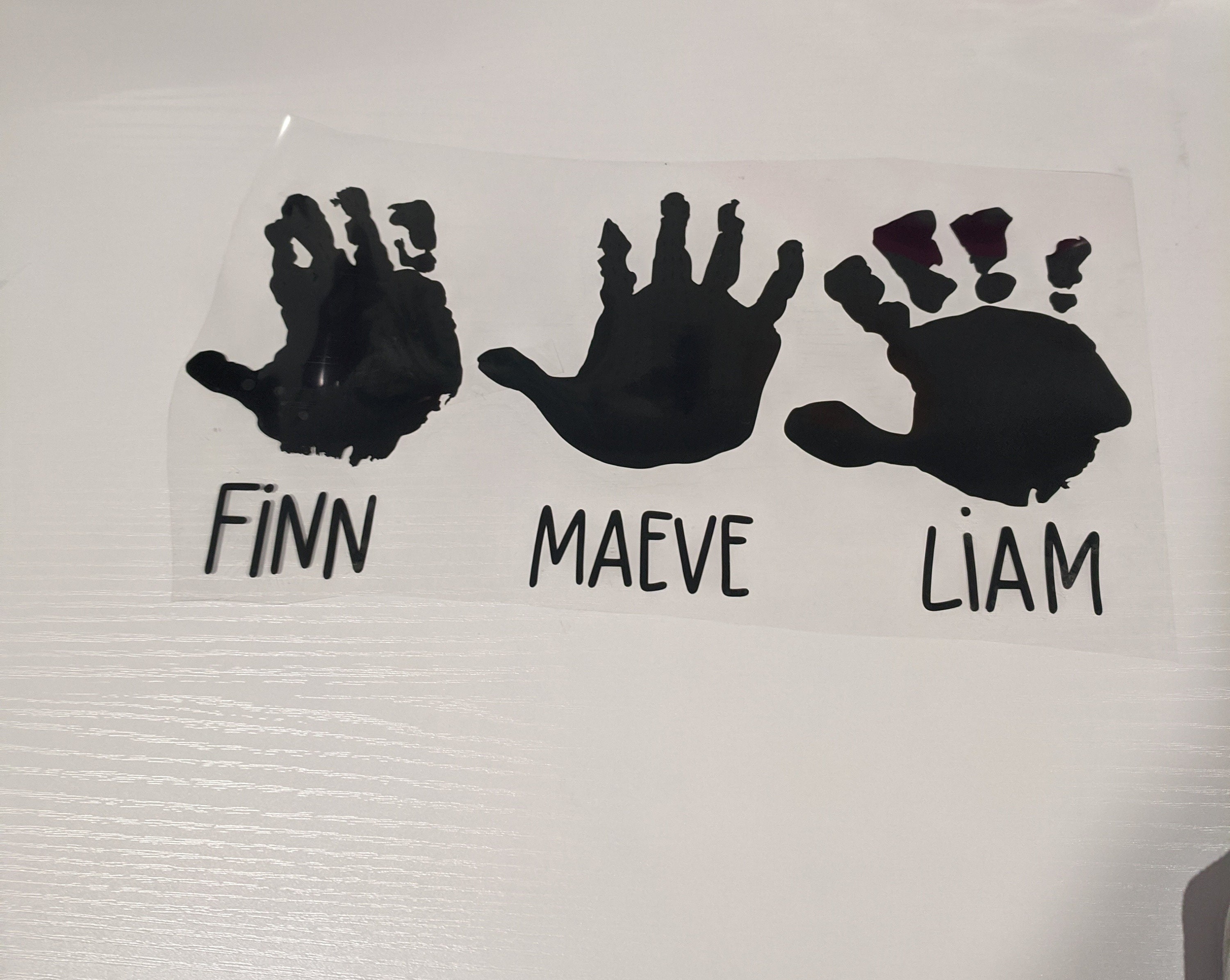 Handprint Iron on Decal Your Handprint Turned Into a Heat - Etsy