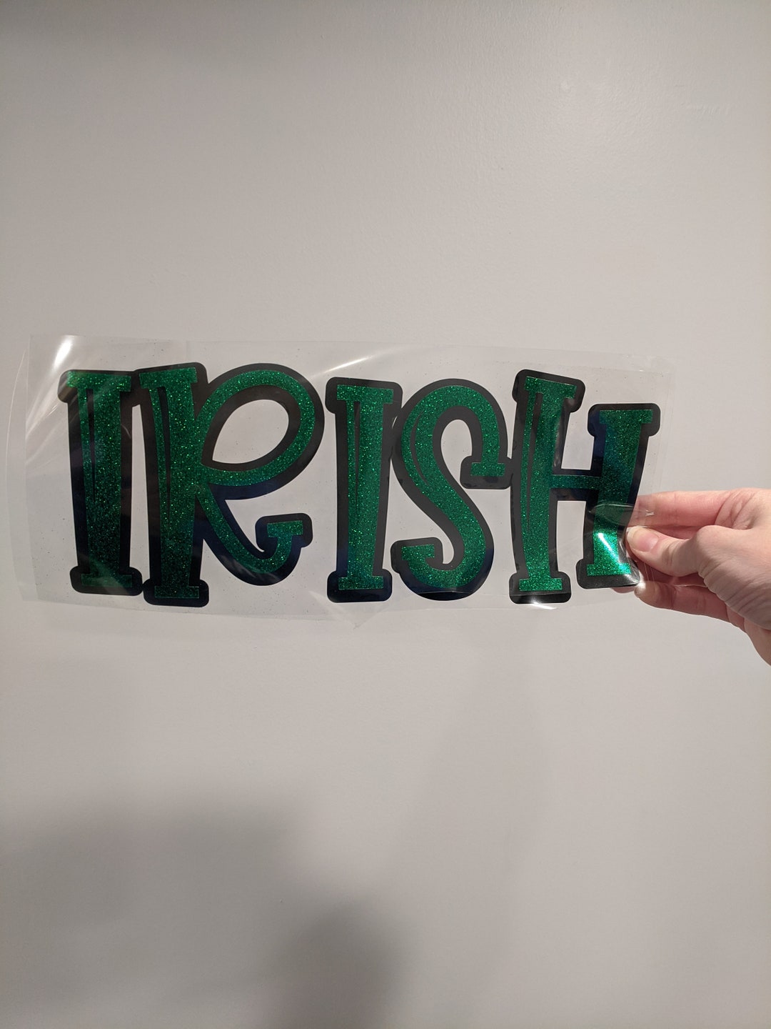 IRISH Iron on Decal, Two Tone Irish Heat Transfer Patch, St. Patricks ...