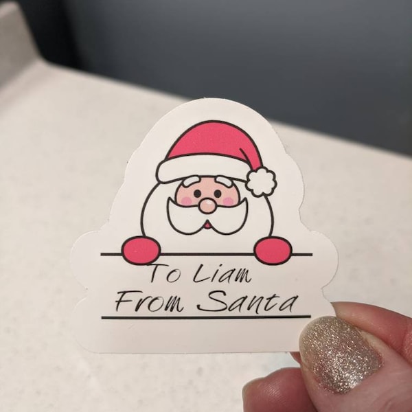 Santa Stickers - Etsy
