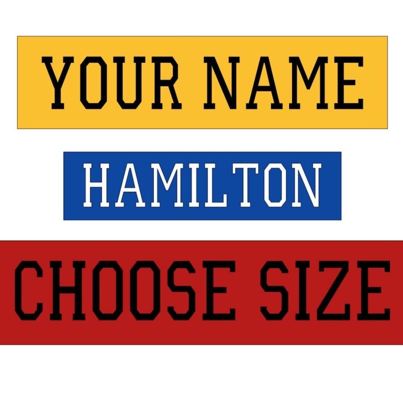 Name Plate for a Jersey - Etsy