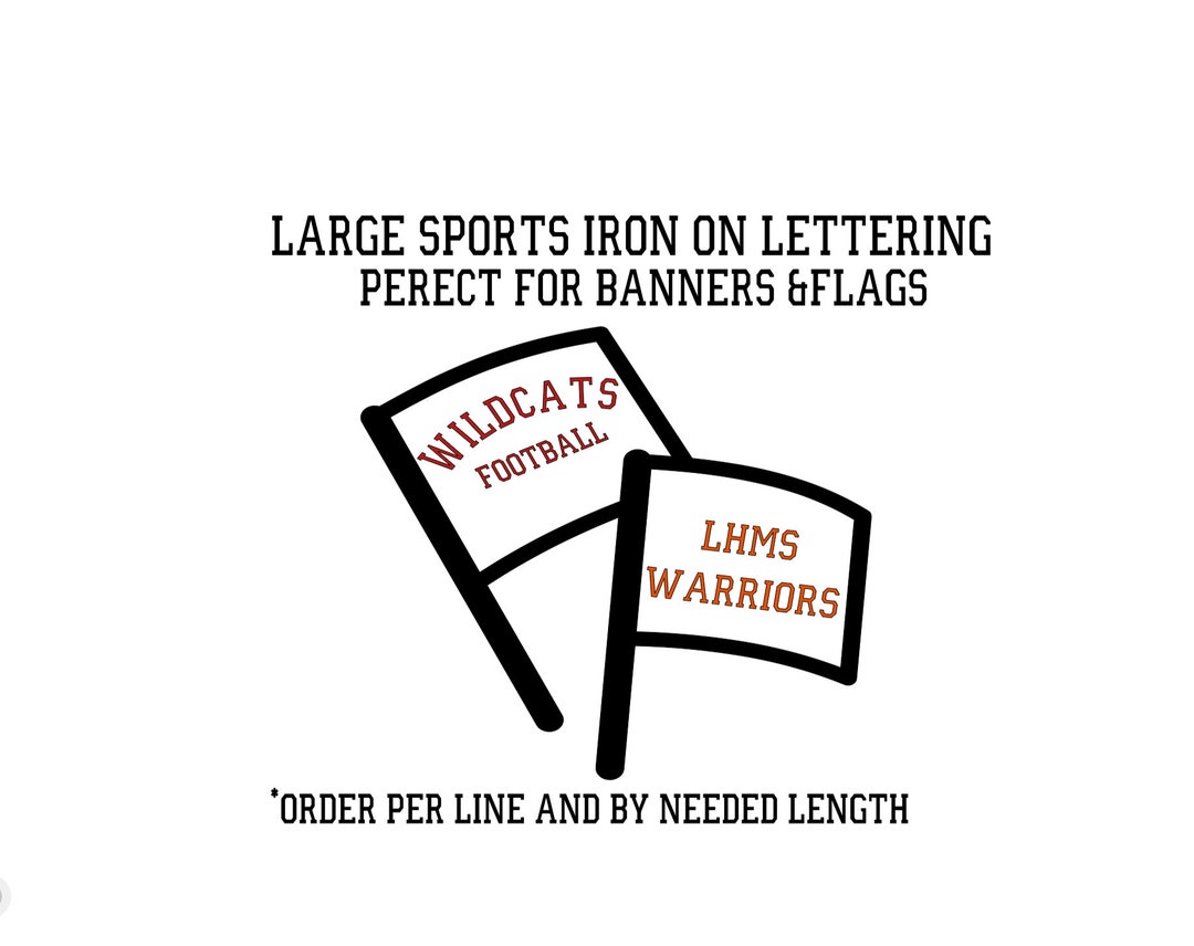 Sports Banner Iron-on Words, Sports Flag Wording, Sports Banner Wording ...